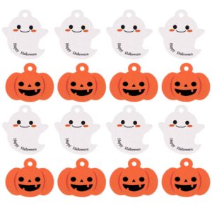 kraft paper tags 100pcs pumpkin ghost trick or treat craft label name hanging card bookmark sign for candy baking cookie wrap goodie bag tags