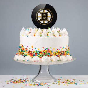 Acrylic Boston Bruins Logo Cake Topper Party Decoration for Wedding Anniversary Birthday Graduation