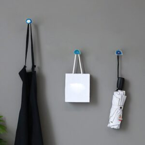 4 Pcs Unique Agate Blue Coat Hooks Wall Mounted Decorative Hooks Brass Single Wall Hook for Hanging,Hat Bag Hooks for Wall Decorative Curtain Tieback Hooks