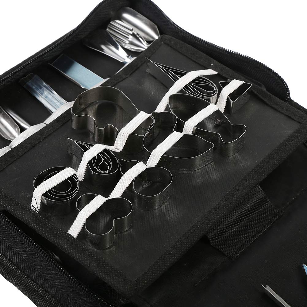 Culinary Carving Tool Kit, 1 Set 46Pcs Carving Tools Kit, Portable Vegetable Fruit Food Chisel Kitchen Cutting Products Including Carry Bag Halloween Pumpkin Carving Kit