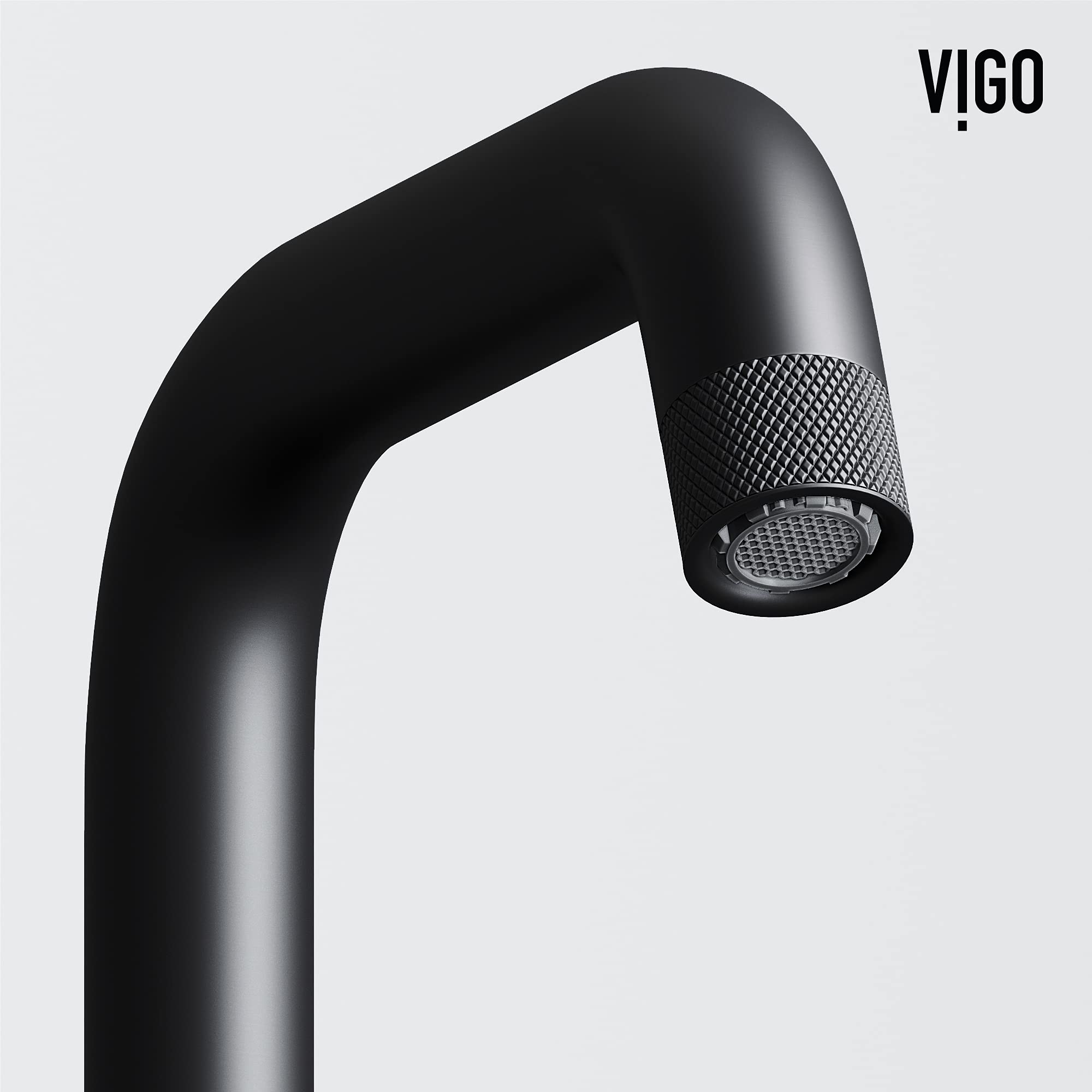 VIGO Cass 9'' H Single Handle Single-Hole Bathroom Faucet in Matte Black-VG01047MB