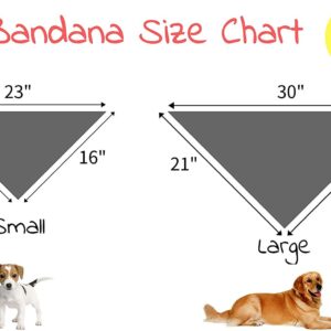 Elegant little tail Dog Bandanas - 1Pack Sunflower Print Washable Dog Scarf Female Square Dog Bib Kerchief Scarf Adjustable Pet Bandana for Medium Large Dogs