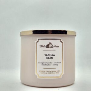 bath & body works, white barn 3-wick candle w/essential oils - 14.5 oz - new core scents! (vanilla bean)