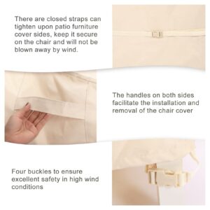 Slan Arrow Patio Chair Cover, 600D Heavy Duty Lounge Deep Seat Cover Waterproof Outdoor Chair Covers for Lawn Furniture, All-Weather Protection Lawn Chair Covers(38" W x 31" D x 29" H)