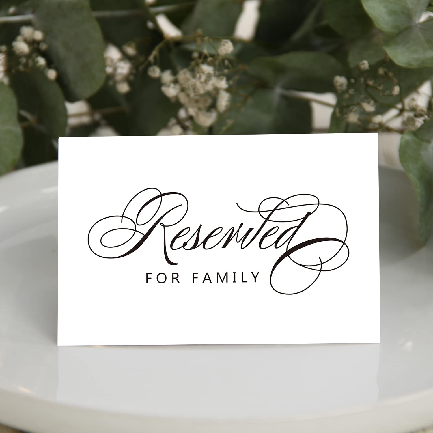 Reserved Signs for Wedding, Parties, Receptions, Restaurant and Celebrations, Reserved Signs for Tables, Reserved Signs for Wedding Chairs, 10 Pack, 4 x 6 Inches.