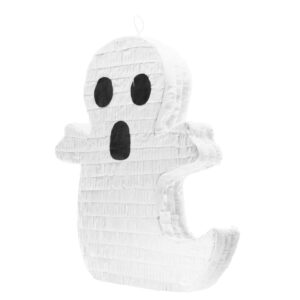 spooky ghost pinata - halloween pinata mexican decorations for birthday parties, themed fillable pinata for candy, toys, and treats, fun for buster, includes hanging string