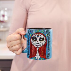 The Nightmare Before Christmas Jack and Sally Day of the Dead Ceramic Coffee Mug | Official Disney Kitchen Accessories | Oversized Cup For Home Kitchen, Holiday Drinkware | Holds 20 Ounces