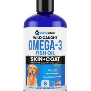 Omega 3 Fish Oil for Dogs - Better Than Salmon Oil for Dogs - Dog Fish Oil Supplement for Shedding, Allergy, Itch Relief - Supports Dry Skin, Joints - Dog Skin and Coat Supplement - Fish Oil Liquid