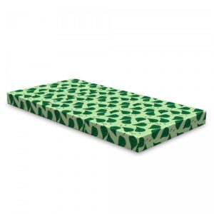 Ambesonne Leaves Foldable Mattress, Composition of Nature, 74.8" x 39.4", Pale Green Fern Green