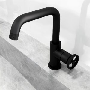 VIGO Cass 9'' H Single Handle Single-Hole Bathroom Faucet in Matte Black-VG01047MB