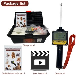 Dog Ovulation Detector,Canine Breeder Tester Artificial Insemination Dogs Breeding Machine,Convenient Formulate Mating Pregnancy Planning,with Detailed English manual and Premium storage box