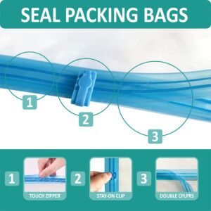 12 Roll Up Space Saver Bags for Travel, Travel Compression Bags for Packing & Clothes, No Pump or Vacuum Needed