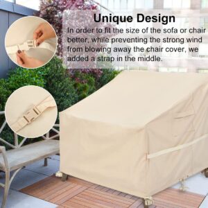 Slan Arrow Patio Chair Cover, 600D Heavy Duty Lounge Deep Seat Cover Waterproof Outdoor Chair Covers for Lawn Furniture, All-Weather Protection Lawn Chair Covers(38" W x 31" D x 29" H)