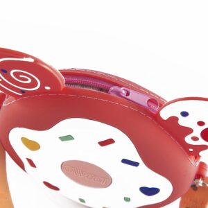 CONTRACONTACT Sweet Kids Purse Donut Bag in Boxes as Gift, Donuts Purses as Kids Toys for Age 3 4 5 Year Old, Doughnut Crossbody as Trendy Stuff (Donut Red)