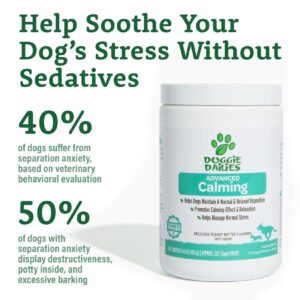 Doggie Dailies Calming Chews for Dogs, 225 Soft Chews, Melatonin for Dogs with Chamomile to Help Manage Stress Relief, Calm & Relaxation During Thunderstorms, Fireworks, Travel, & Separation