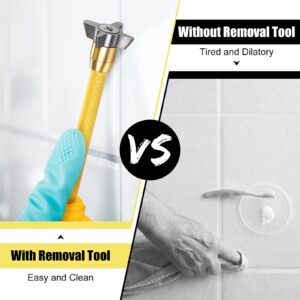 Zhengmy Grout Removal Tool 4 in 1 Grout Cleaning Tool Grout Remover Tool Scraper Cemented Carbide Alloy Head Tile Removal Tool Caulking Cleaner for Cleaning Floor Ceramic Tile Gaps