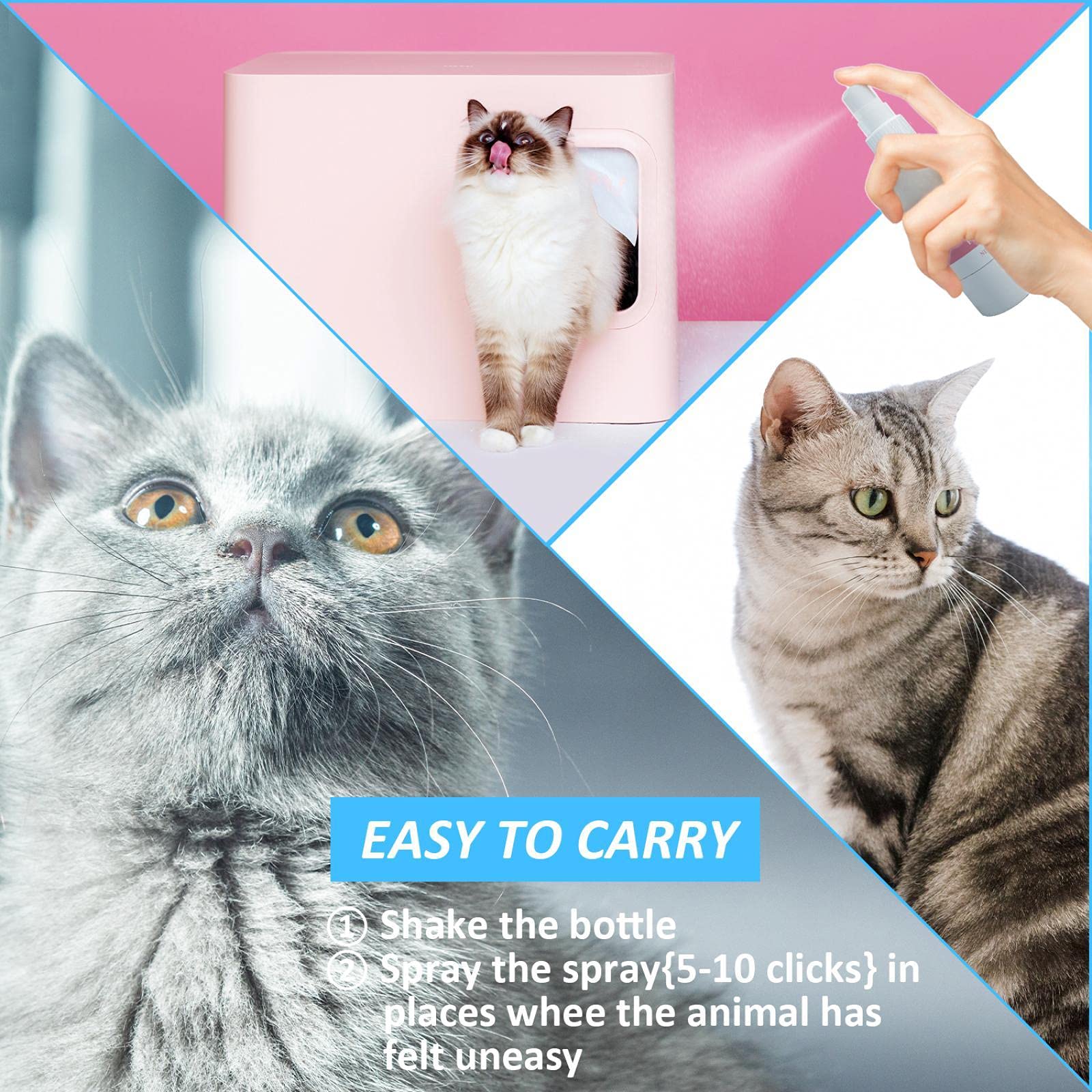 Advanllent Cat Calming Pheromone Spray (60ML) | A Solution Recommended by a Veterinarian | Help Relieve Anxiety Caused by Stress, Travel, Noise, etc.