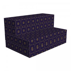 ambesonne oriental foldable mattress, arching dots floral motifs, 74.8" x 39.4", dark indigo dark khaki