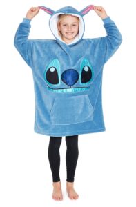 disney hoodies for teenager, oversized hoodie blanket, minnie mickey stitch gifts (blue)