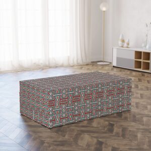 Ambesonne Geometric Foldable Mattress, Hourglass Pattern, 78.7" x 47.2", Multicolor