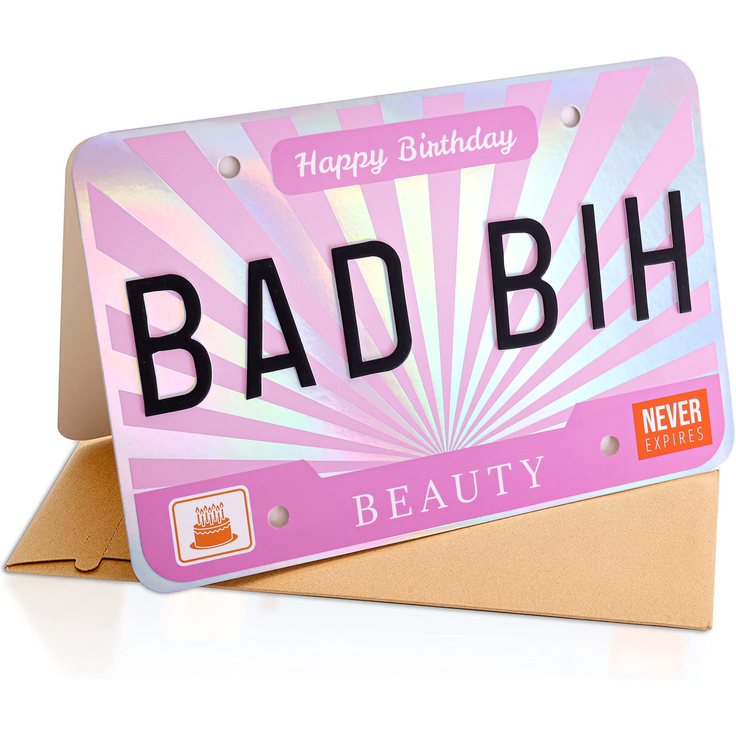 GIFTING GIGGLES Happy Birthday Card for Women - Best Friend, Sister, Mother, Daughter - Bday Card for her - Big 3D Size w/Pop up Letters [9 inch x 6 inch] 18th 21st 25th 30th 40th 50th 60th 70th