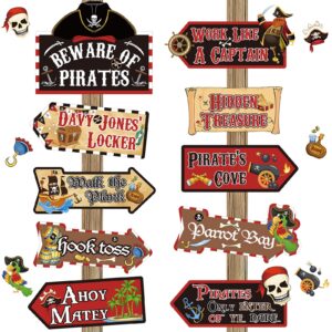 chinco 20 pieces pirate party sign pirate party supplies skull sign pirate theme party decorations pirate birthday party favors