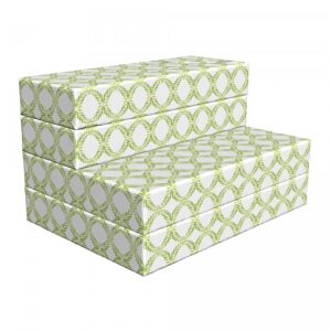 ambesonne floral foldable mattress, laurel wreath illustrations, 74.8" x 35.4", lime green yellow green