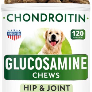 Glucosamine Dog Treats + Calming Hemp Treats for Dogs Bundle - Hip Support and Joint Pain Relief Supplement with Chondroitin, MSM, Omega-3 + Anxiety Relief, Separation Aid, Fireworks, Storms, Thunder