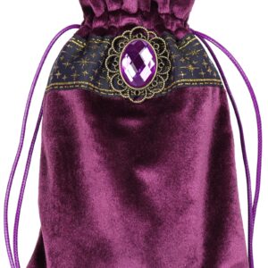 DOARLUO Tarot Bag Pouch Dice,Rune or Card Gift Bag,Drawstring Storage Bucket Bag 5" x 8" (Purple)