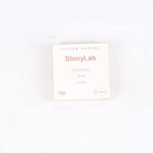 stonylab Qualitative Filter Paper, 100 Packs Slow Flow Rate Cellulose Filter Paper Circles with 10 Micron Particle Retention, 94 mm Diameter