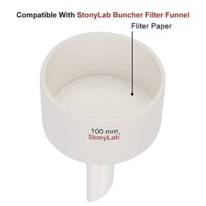 stonylab Qualitative Filter Paper, 100 Packs Slow Flow Rate Cellulose Filter Paper Circles with 10 Micron Particle Retention, 94 mm Diameter