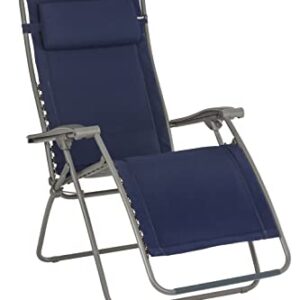 Lafuma R-Clip Batyline Iso Relaxation Patio and Poolside Zero Gravity Outdoor Foldable Lounge Recliner with Removable Canvas, Moss