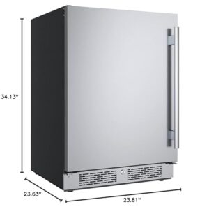 Avallon AFR242SSLH 24 Inch Wide 5.66 Cu. Ft. Built-In Compact Refrigerator with Left Hinge