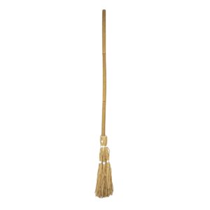 tg,llc treasure gurus yellow witch wizard straw broomstick movie stage photo prop broom stick costume accessory halloween decor, brown