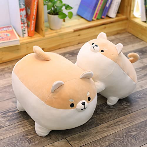 FLORVIV 19.6" Fat Dog Plush Pillow Shiba Inu, Cute Corgi Stuffed Animals Plushies Toy Doll Festival