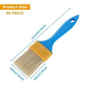 Acrux7 40 Pack 2 Inch Chip Brush, Paint Brushes for Walls, Plastic Painting Brushes, Wax Brushes for Painting, Refinishing Furniture, Fences and Wall, DIY Projects