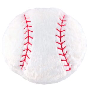 choronmo baseball pillow fluffy baseball plush pillow baseball throw pillow soft stuffed baseball plush pillow toy durable round baseball shaped pillow sport toys gift for kids room decor