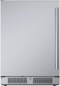 avallon afr242sslh 24 inch wide 5.66 cu. ft. built-in compact refrigerator with left hinge