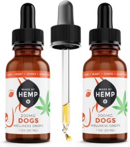 made by hemp - hemp oil for dogs - made in the usa - holistic relief for stress, pain, inflammation - hip and joint health - sleep aid - dog calming - hemp oil drops for all animals - 1 oz