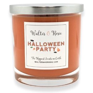 walter & rosie - halloween party candle 11 oz - cinnamon and apple scented candle - theme park inspired - soy wax blend - burns up to 40 hrs. - long burning candle - halloween decor