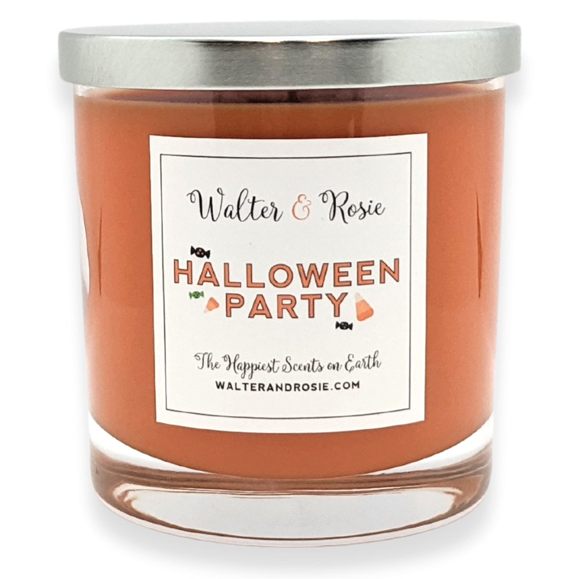 Walter & Rosie - Halloween Party Candle 11 oz - Cinnamon and Apple Scented Candle - Theme Park Inspired - Soy Wax Blend - Burns Up to 40 Hrs. - Long Burning Candle - Halloween Decor