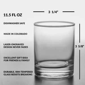 GOD ZILLA Engraved Whiskey Glass Rocks Glass - Perfect Gift!