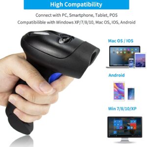 NetumScan Bluetooth Barcode Scanner with Stand, 3-in-1 Handheld Automatic 1D Barcode Reader CCD Bar Code Scanner for Computer, Tablet, iPhone, iPad, Android (Bluetooth)