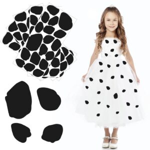 chinco 12 sheets black adhesive circles spotty dog circles pads 216 pieces irregular shape diy dots label dalmatian spot stickers for halloween party dalmatian costume sewing diy decorations