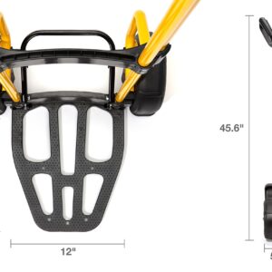 STANLEY Heavy-Duty Folding Hand Truck & Dolly, 400 lbs. (181 kgs.) Capacity, Professional Grade, Compact, Lightweight & Slim Design, Easy Storage, Steel Frame, Ergonomic 3 Handle Design (SXWT-FT591)