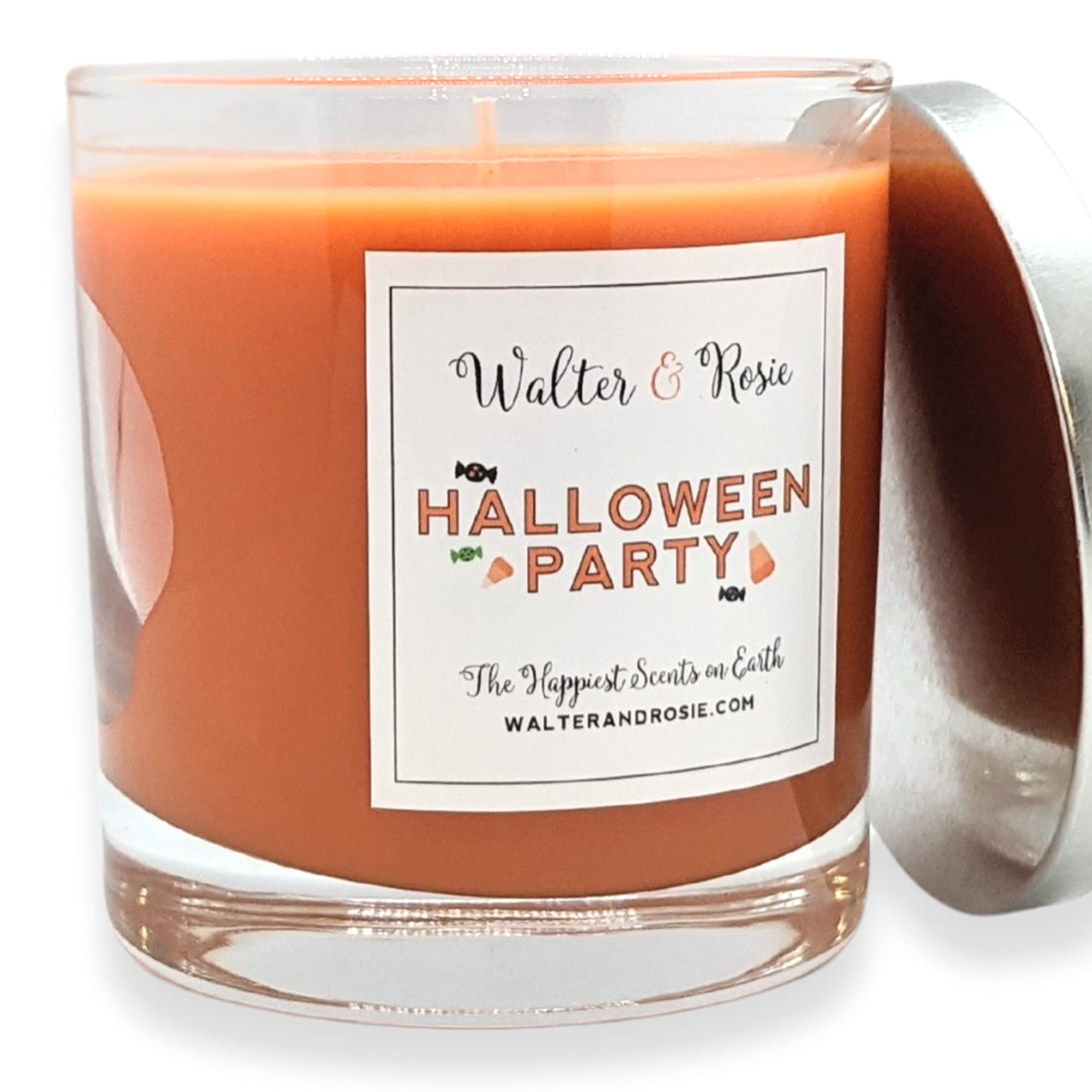 Walter & Rosie - Halloween Party Candle 11 oz - Cinnamon and Apple Scented Candle - Theme Park Inspired - Soy Wax Blend - Burns Up to 40 Hrs. - Long Burning Candle - Halloween Decor