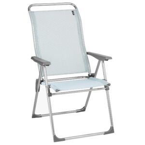 lafuma alu cham folding patio chair, set of 1, ciel sky blue