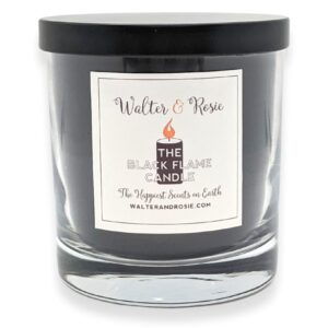 walter & rosie - the black flame candle 11 oz- inspired by hocus pocus scents - halloween decor - soy wax blend - up to 40 hrs - highly scented - long burning candle