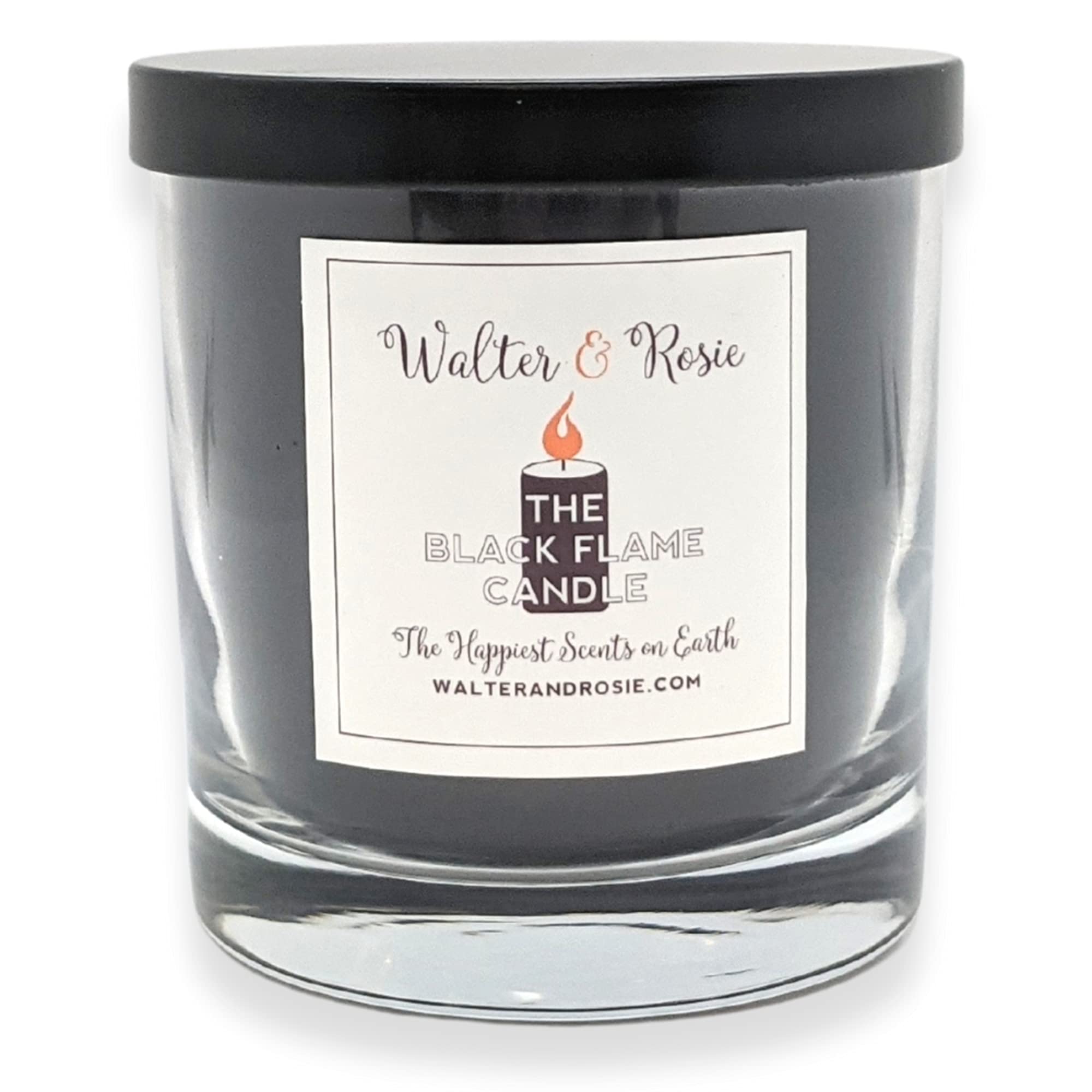 Walter & Rosie - The Black Flame Candle 11 oz- Inspired by Hocus Pocus Scents - Halloween Decor - Soy Wax Blend - Up to 40 Hrs - Highly Scented - Long Burning Candle