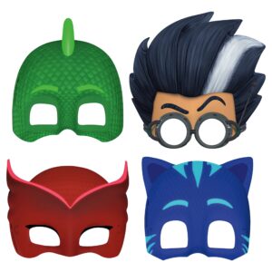 unique assorted colors pj masks party masks (8 count) - ideal for themed parties & superhero fans